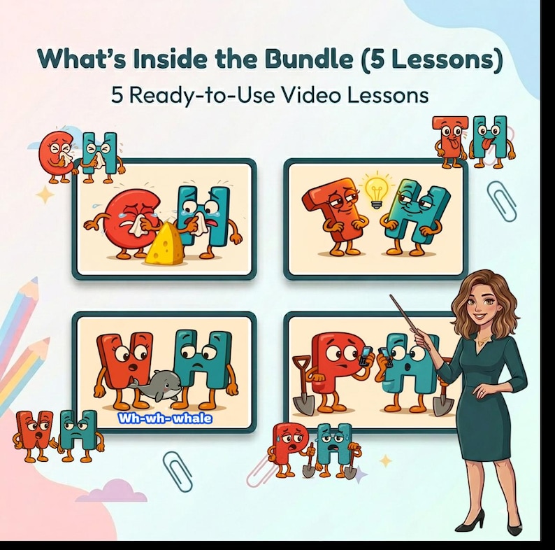 Digraphs Video Bundle (sh, Ch, Wh, Ph, Th) - Etsy UK