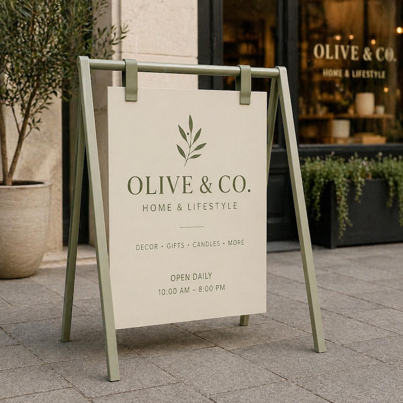 A Frame Sidewalk Sign | Custom Outdoor Business Signs | Double Sided ...