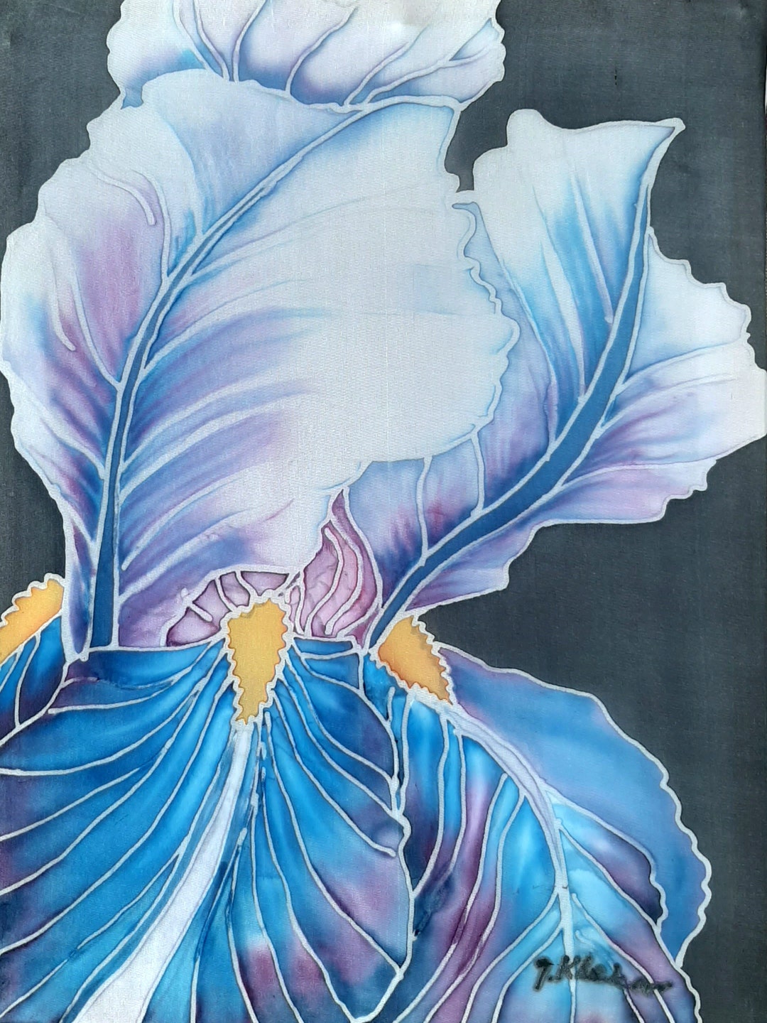 Silk Painting Iris - Etsy