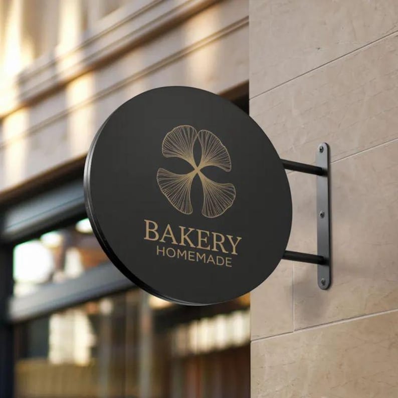Custom 3D Double Sided Metal Blade Sign | Business Logo Sign | Round ...
