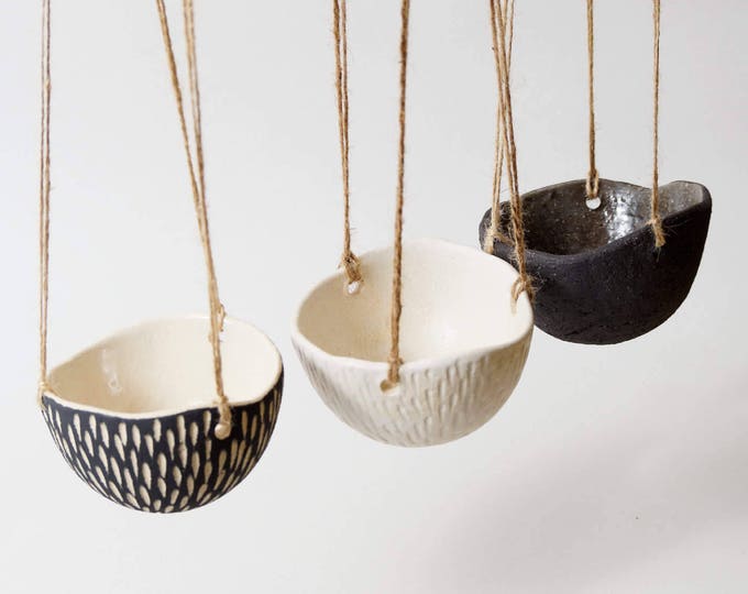 Ceramic Hanging Planter White Ceramic Planterindoor Plant Pot - Etsy