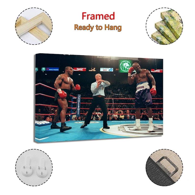 Tyson Holyfield Boxing Legends Canvas Print – Vintage Fight Wall Art ...