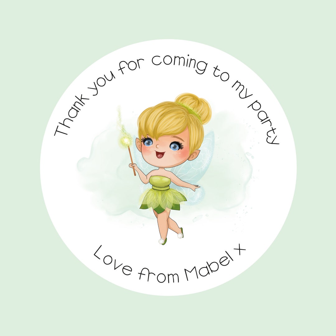 Fairy Stickers Birthday Labels Personalised Custom Party Labels Sweet ...