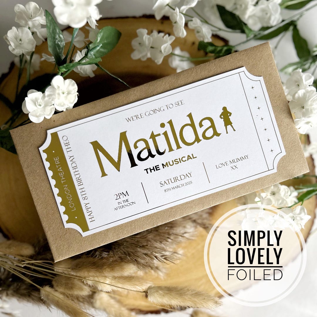Ticket | Matilda Musical | West End Show | Theatre | Gift Reveal ...