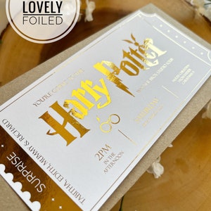 Harry Potter Studio Tour Ticket | Reveal | Personalised Foil Ticket ...
