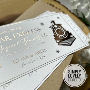 Polar Express Santa Express Surprise Ticket Foil Christmas Ticket ...