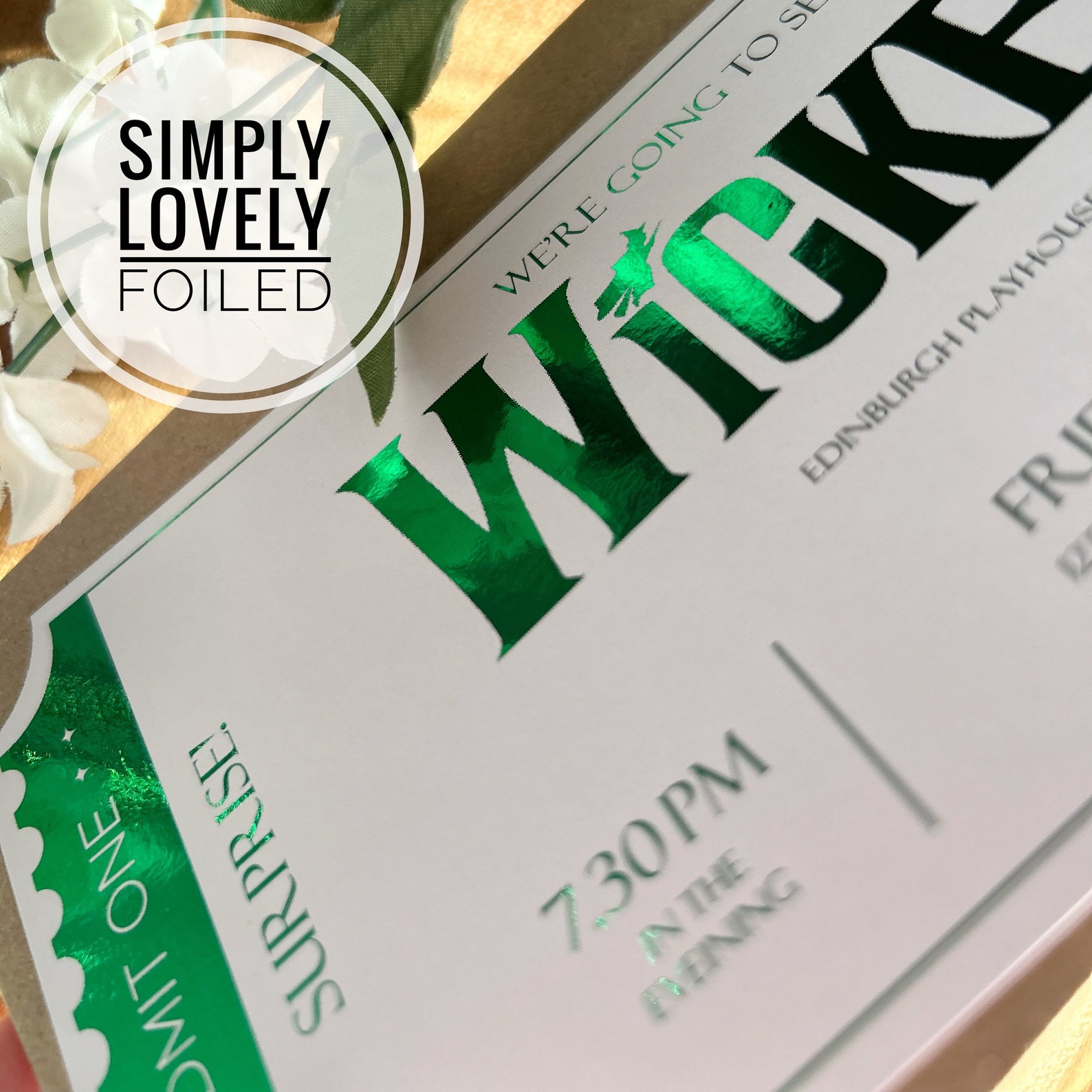 Ticket | Wicked Musical | West End Show | Theatre | Gift Reveal ...