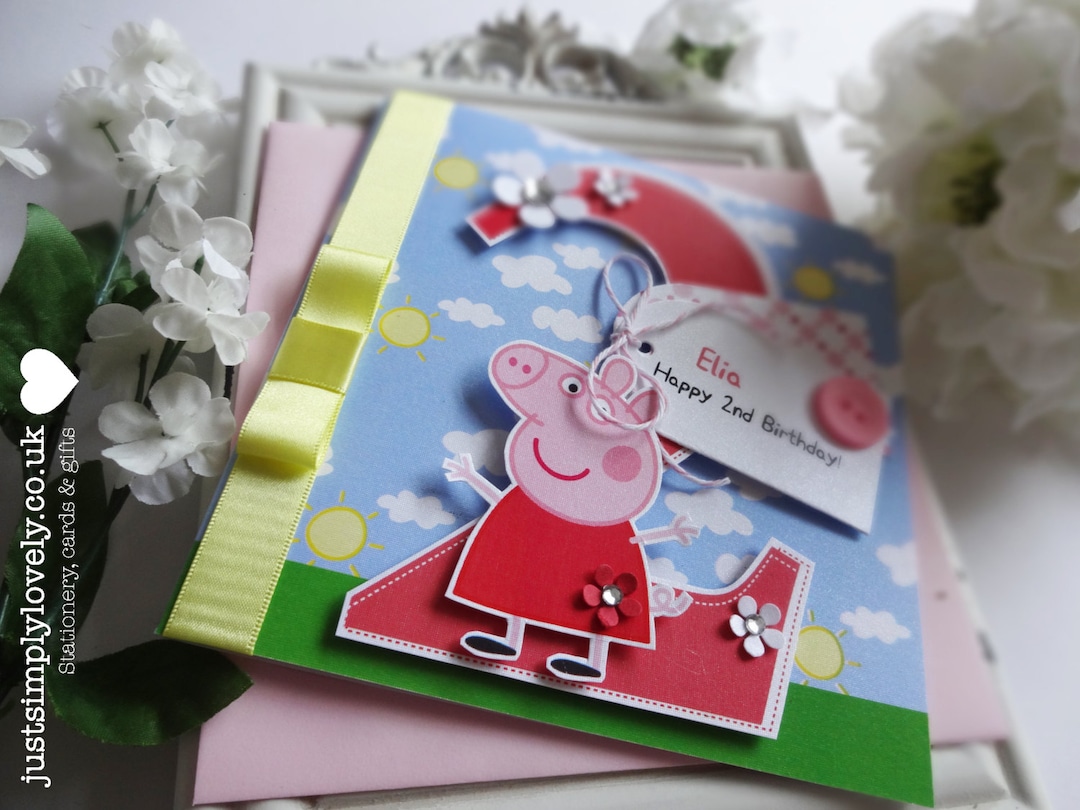 Peppa Pig Themed Birthday Card! - Etsy UK