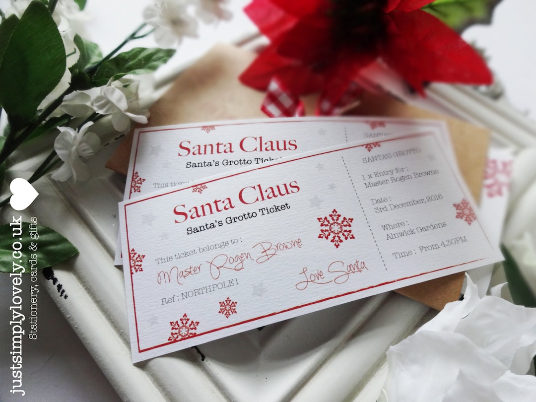 Print at Home / Digital / Santa's Grotto Ticket / Visit Santa Ticket ...