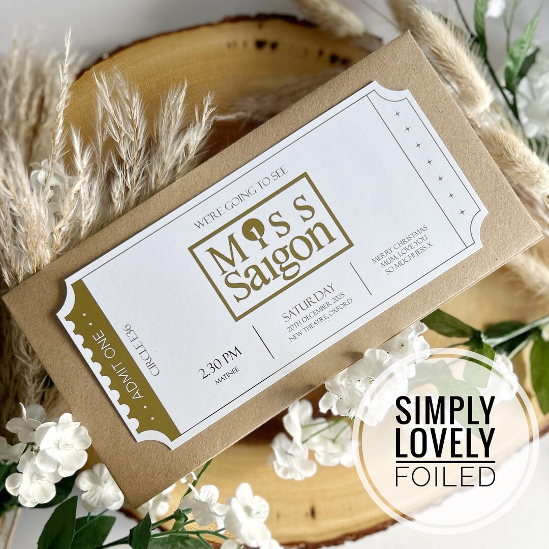 Ticket Miss Saigon Musical West End Show Theatre Gift Reveal ...