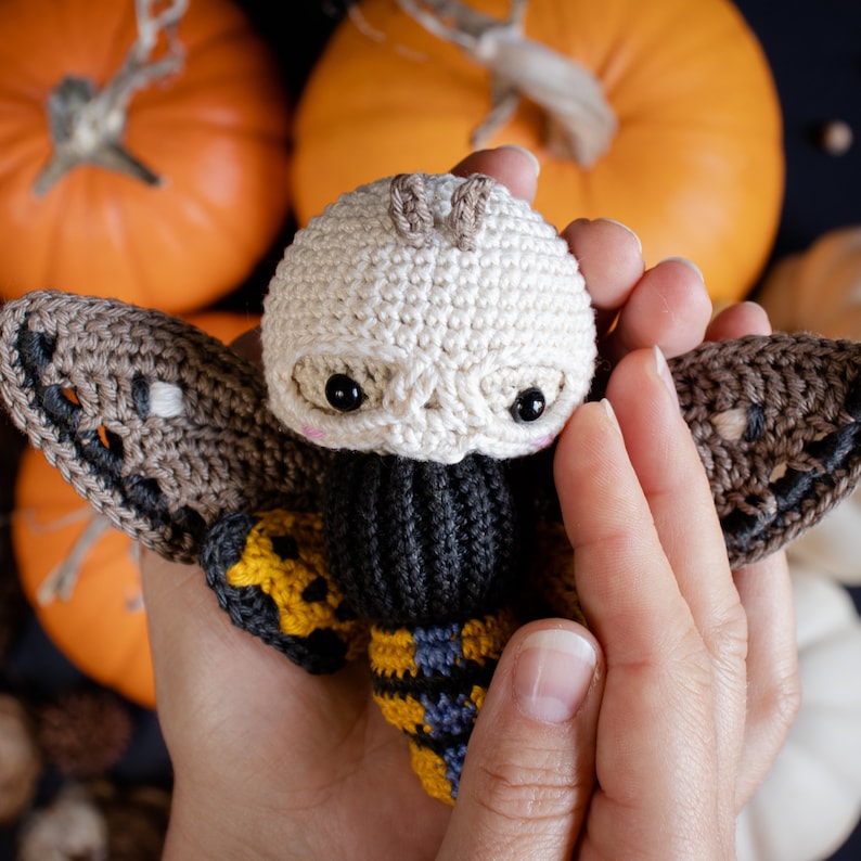 Crochet Pattern Lalylala Death's HEAD HAWKMOTH Amigurumi - Etsy