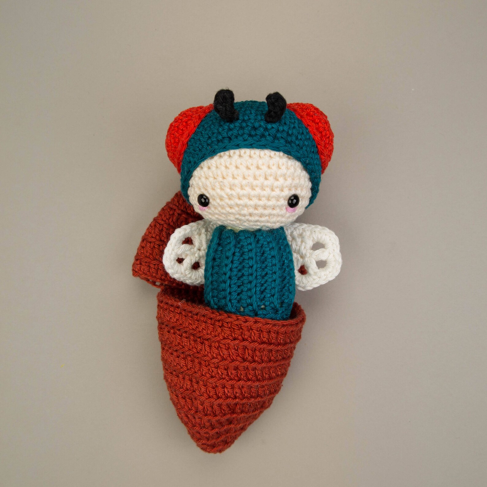 Crochet Pattern Lalylala GREEN BOTTLE FLY Amigurumi Diy • Life Cycle ...