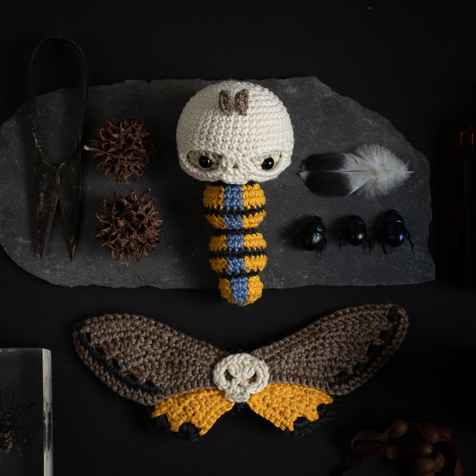 Crochet Pattern Lalylala Death's HEAD HAWKMOTH Amigurumi - Etsy