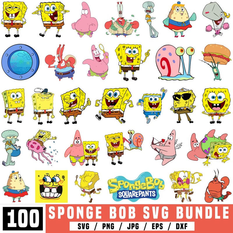 Bob Sponge Cliparts - Etsy UK