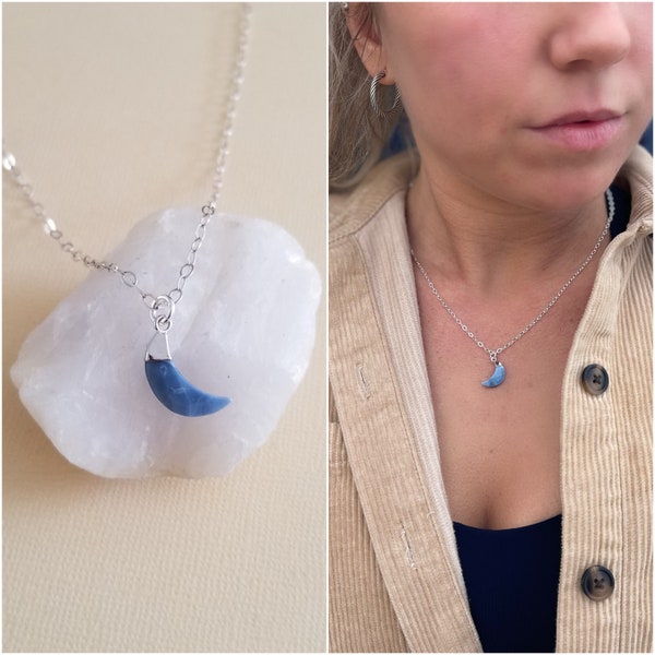 Blue Moon Necklace - Etsy