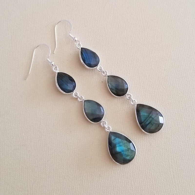 Labradorite Earrings - Etsy