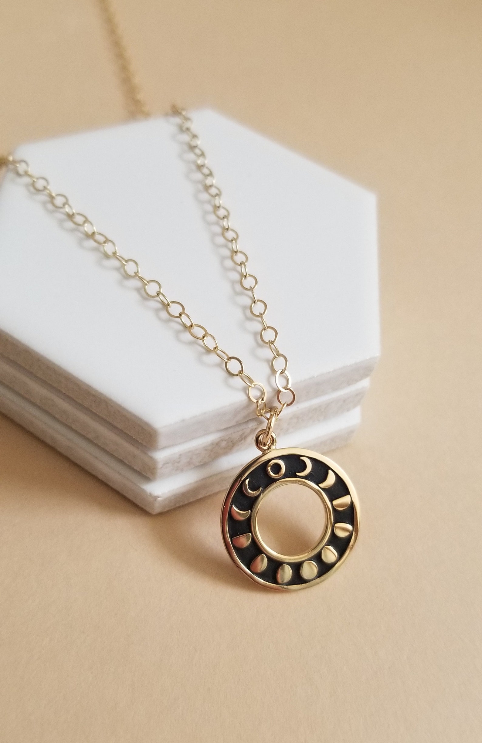 Moon Necklace Moon Phases Necklace Gift for Best Friend - Etsy