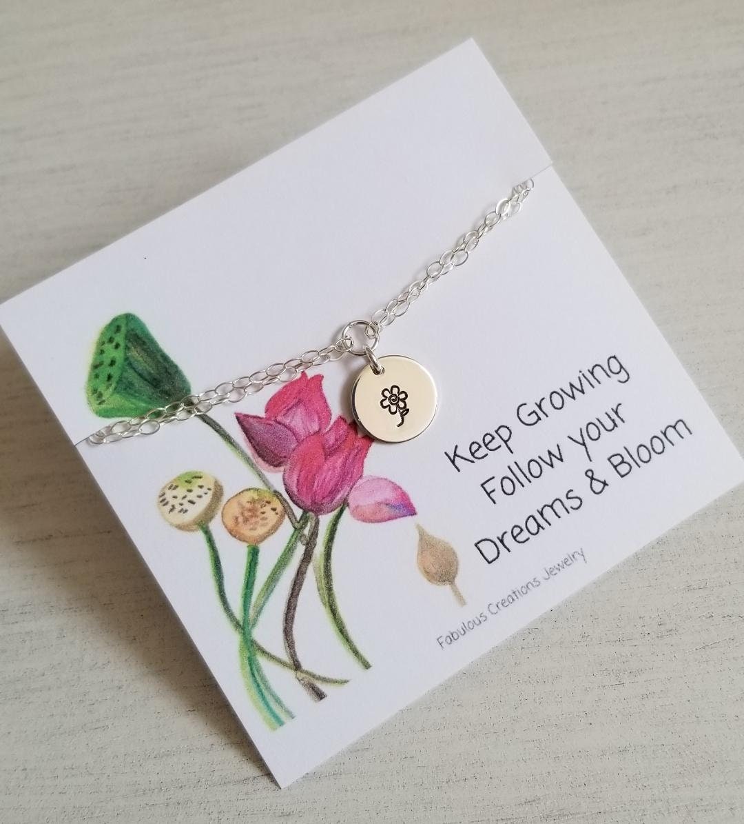 Graduation Gift for Her, Flower Charm Bracelet, Gift Idea for Her ...