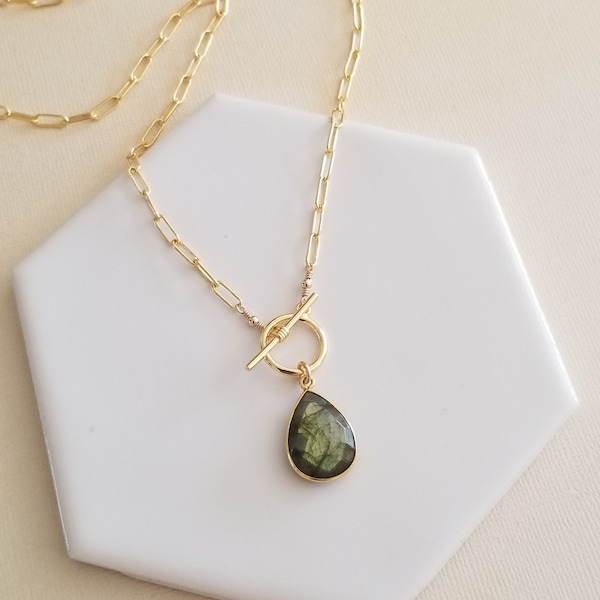 Crystal Necklace Gold Chain - Etsy