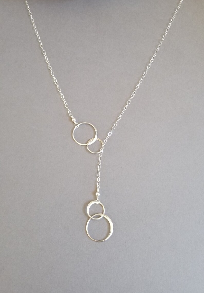 Eternity Lariat Unity Necklace Sterling Silver Gift for - Etsy
