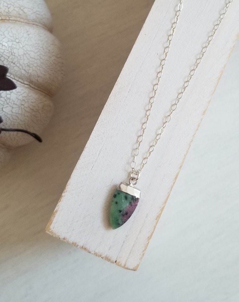 Ruby Zoisite Necklace Unique Ruby Zoisite Pendant Healing - Etsy