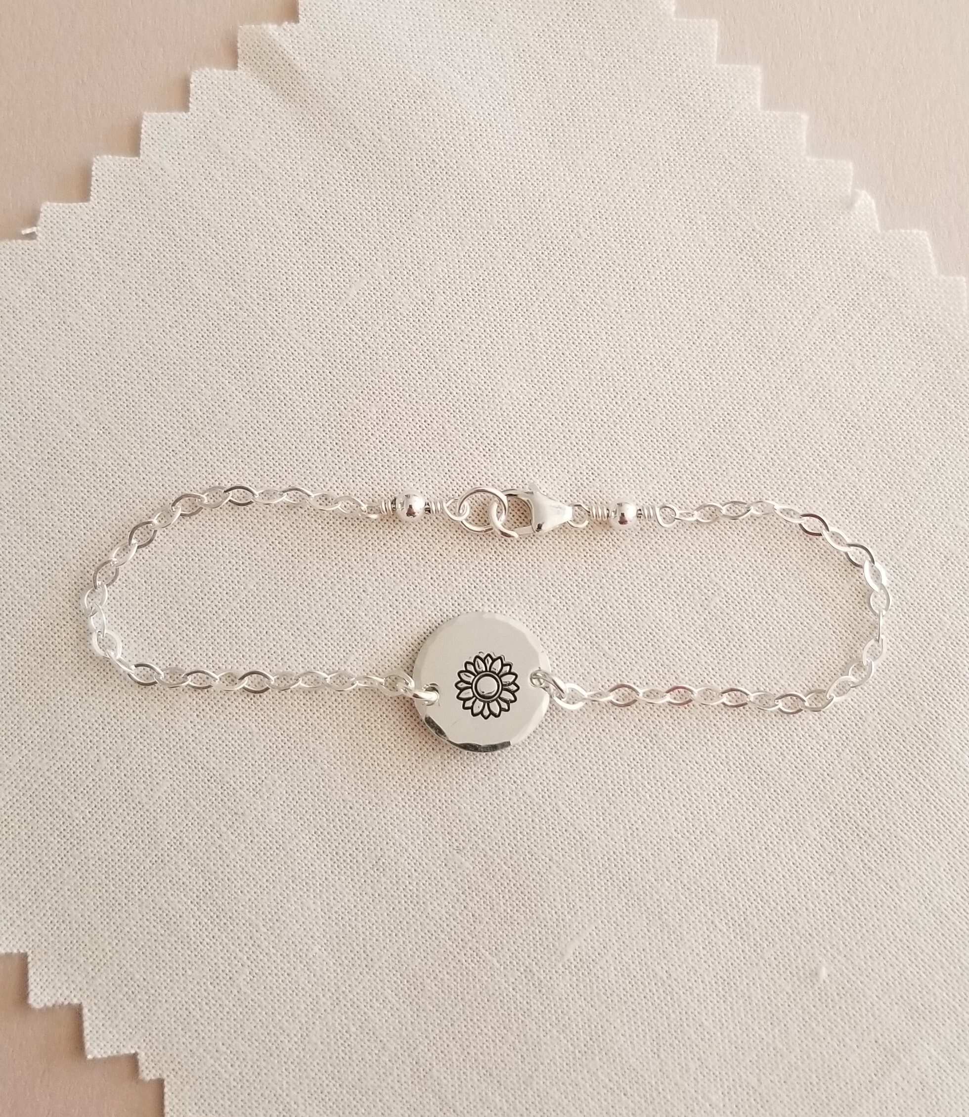 Graduation Gift for Her, Simple Everyday Bracelet, Sunflower Bracelet ...