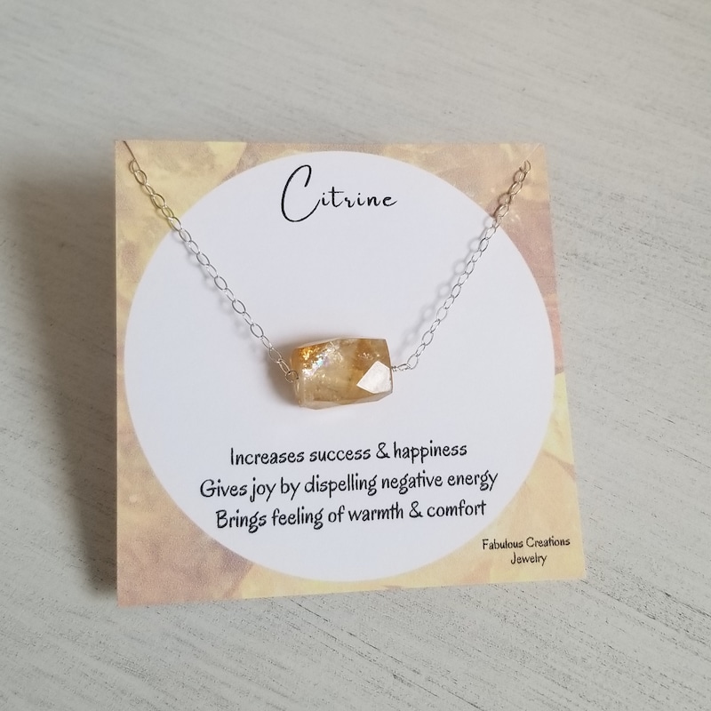 Citrine Necklace - Etsy