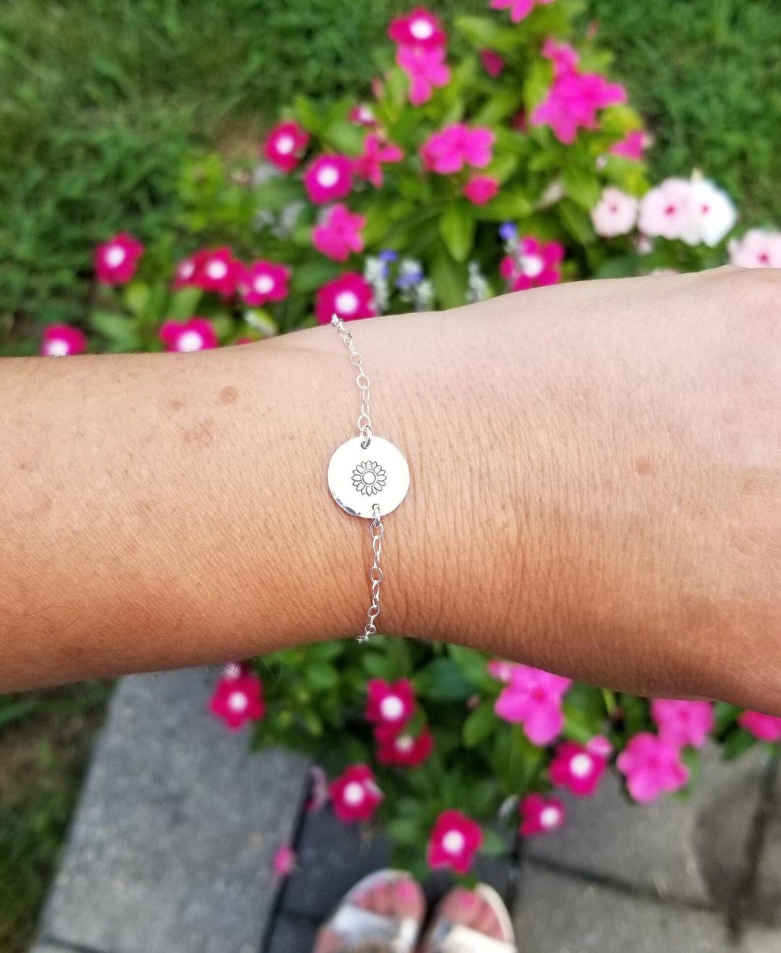 Graduation Gift for Her, Simple Everyday Bracelet, Sunflower Bracelet ...