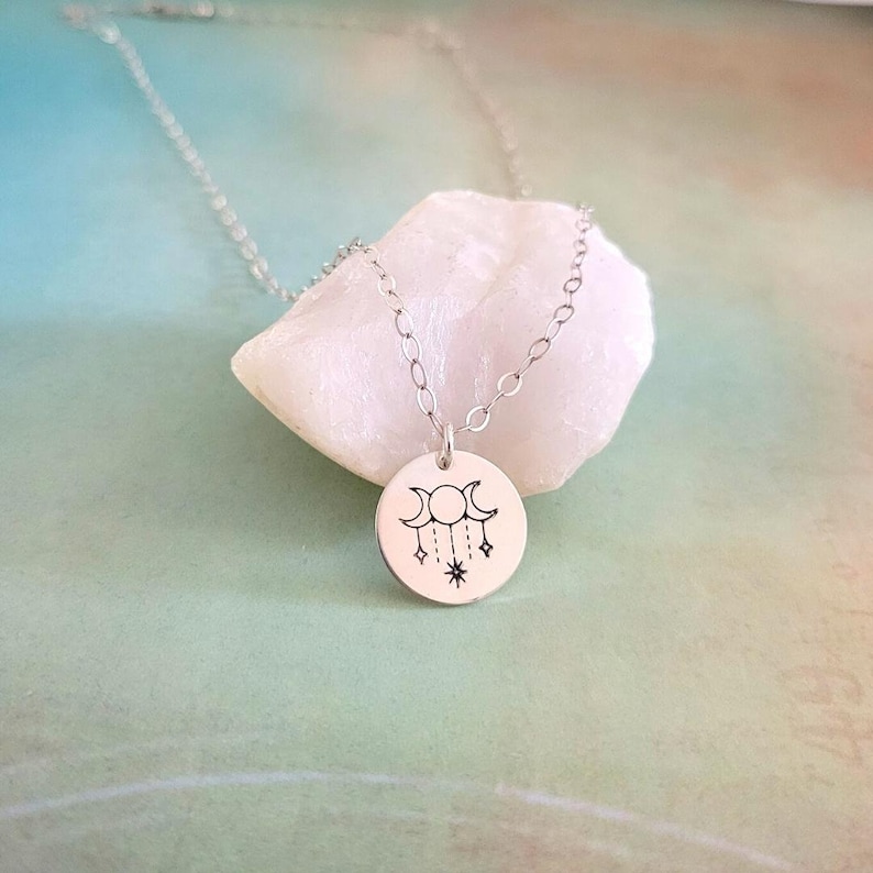 Moon Necklace, Moon Phase Necklace, Boho Moon Necklace, Gift for Best ...
