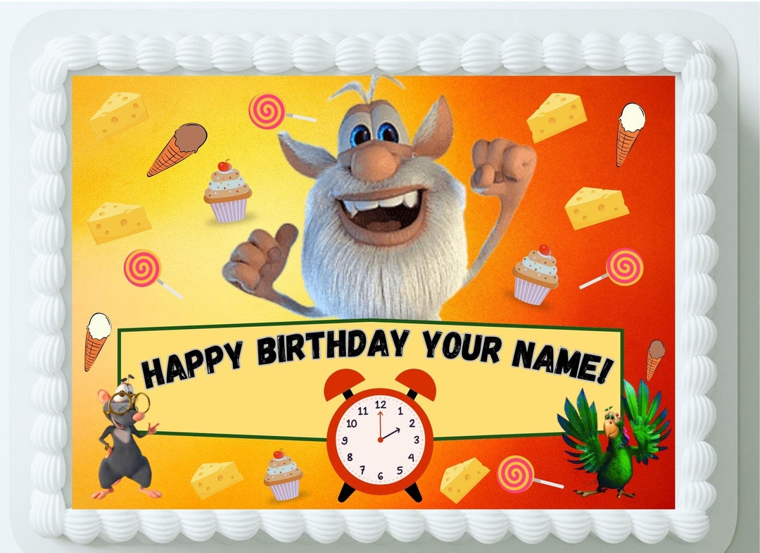 Booba Inspired Edible Cake Topper, Kids Theme Cake Decoration ...