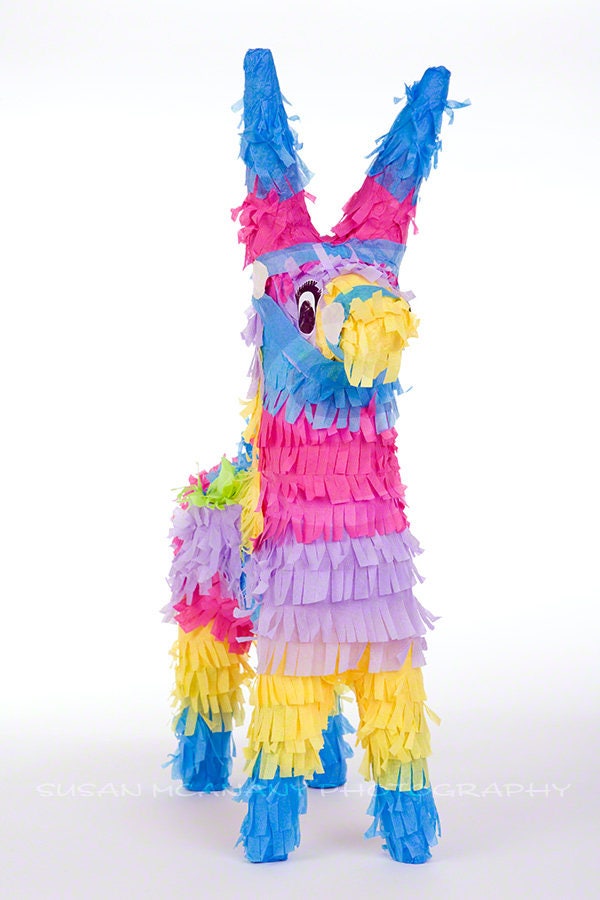 PINATA Photo on White Background, INSTANT DOWNLOAD, Blue, Pink, Yellow ...