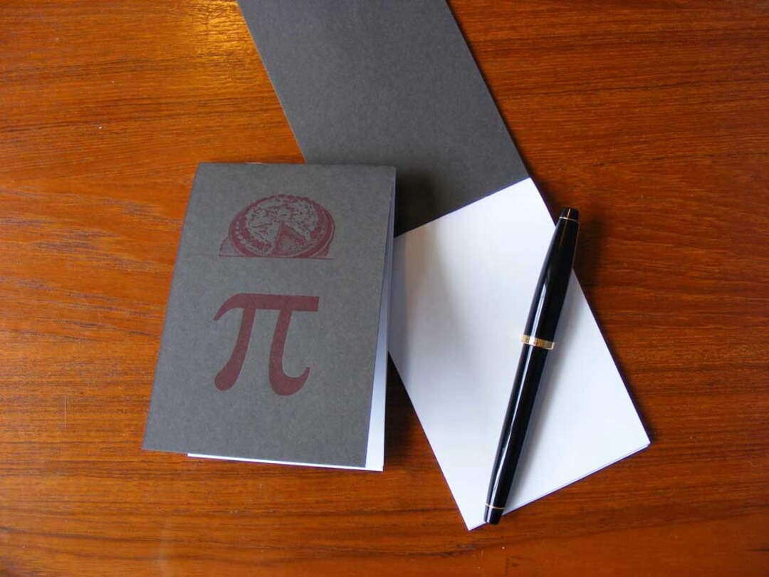Pi Pie Letterpress Notepad - Etsy