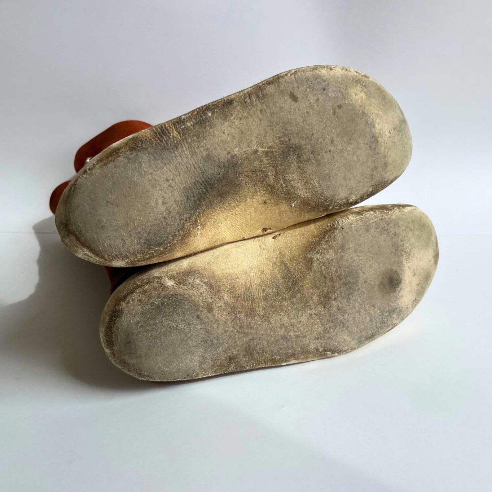 Moccasins With 10 Side Buttons Handmade Leather Vintage - Etsy