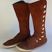 Moccasins With 10 Side Buttons Handmade Leather Vintage - Etsy
