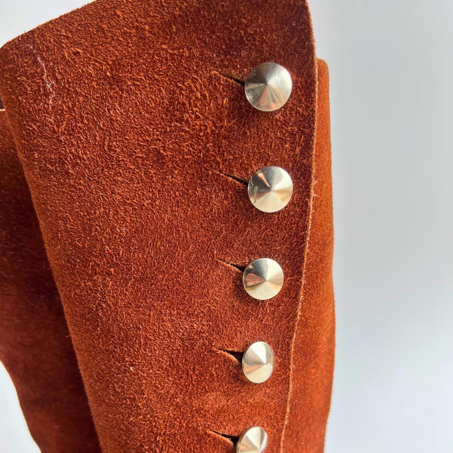 Moccasins With 10 Side Buttons Handmade Leather Vintage - Etsy