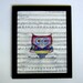 Owl Music Sheet Colorful Picture Print Nursery Baby Teacher Music Lover ...