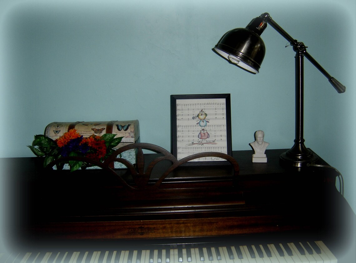 Stegosaurus Music Sheet Print Picture Nursery Handmade Baby Prom High ...