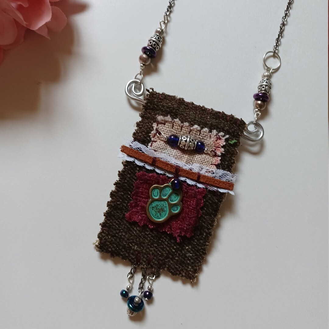 Dog Pet Necklace Amulet Boho Tribal Bohemian Spiritual Positive Ethnic ...