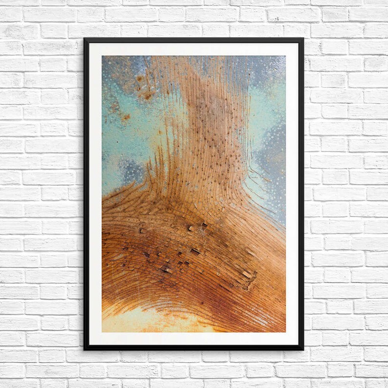 Rust Art Rust Photo Rust Photography Abstract Art Teal and | Etsy