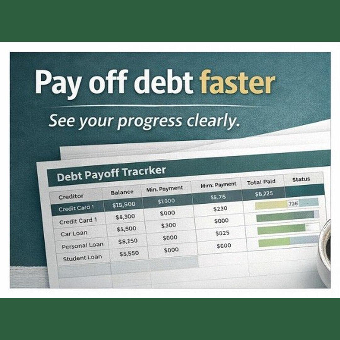 Debt Payoff Tracker Spreadsheet | Debt Snowball Calculator | Debt ...