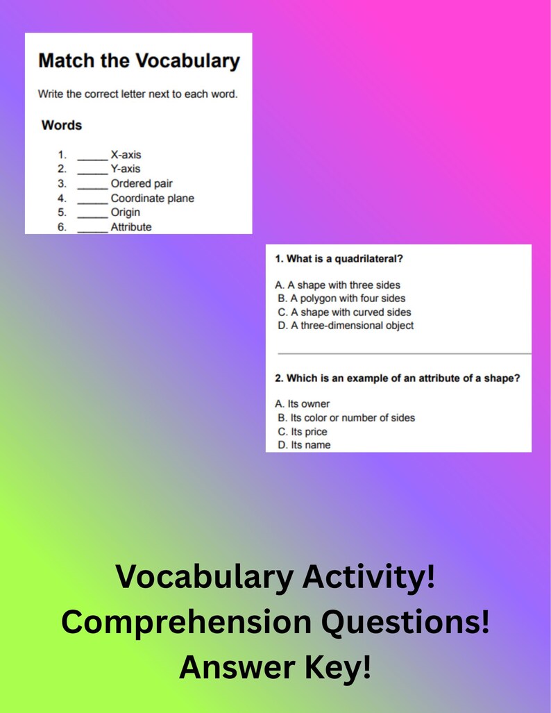 Classifying Quadrilaterals Math Activity | 5th Grade NC Standards Test ...