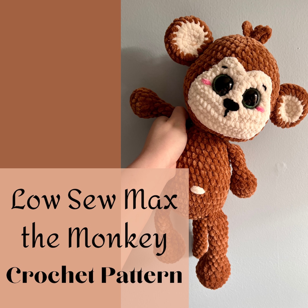 Low Sew Max the Monkey Crochet Pattern - Etsy