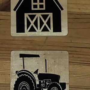 Farm Life Wood Coasters - Etsy