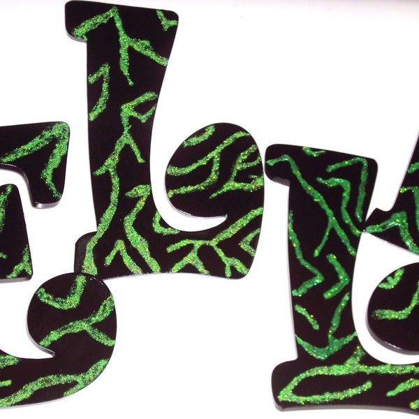 Zebra Print Letters - Etsy
