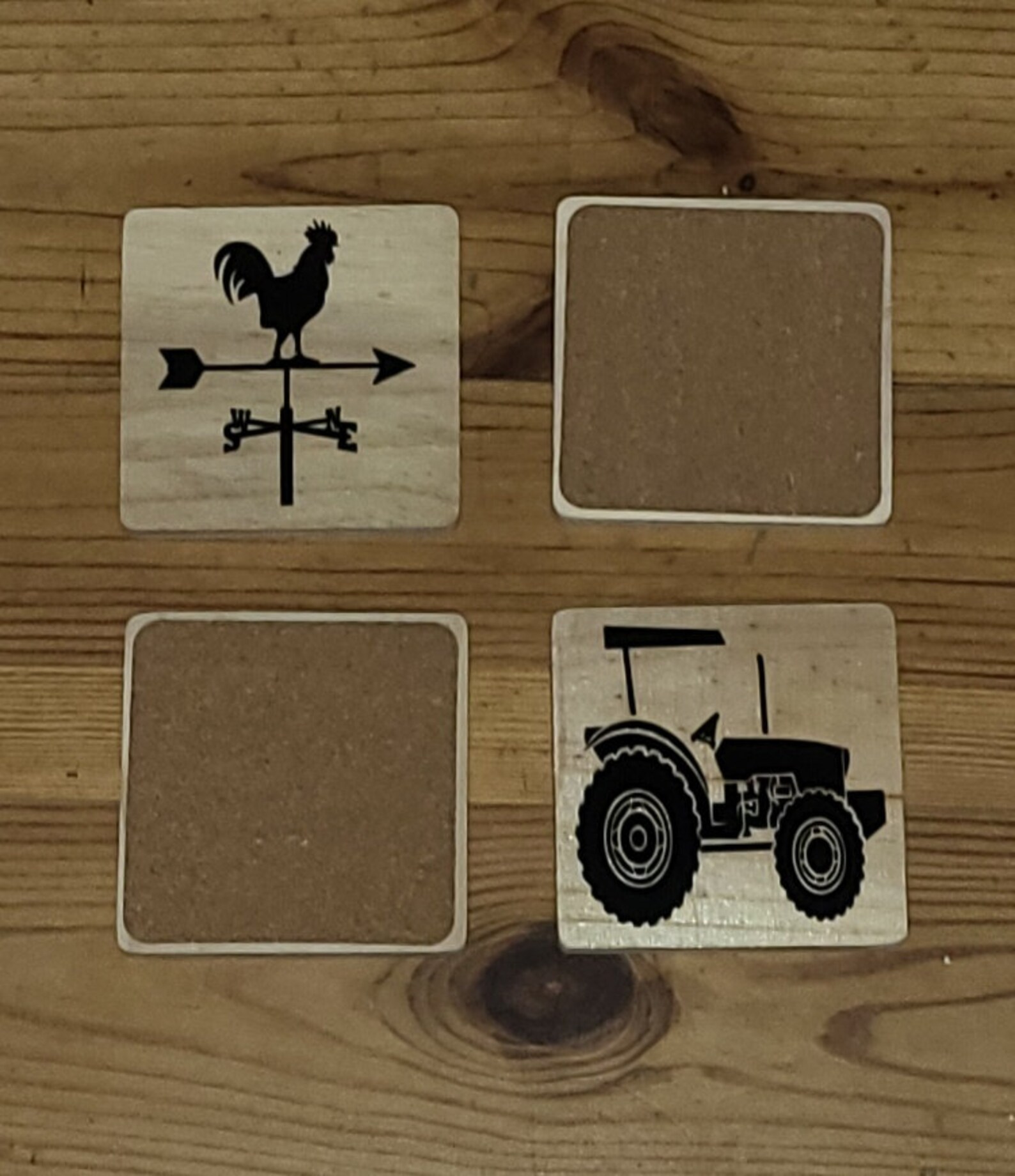 Farm Life Wood Coasters - Etsy