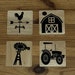 Farm Life Wood Coasters - Etsy