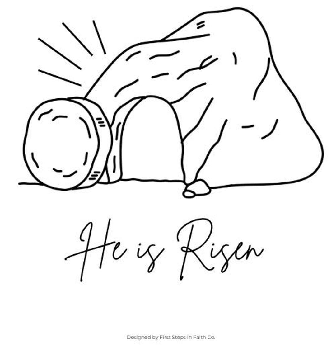 Catholic Easter Coloring Pages | He is Risen Printable Resurrection ...