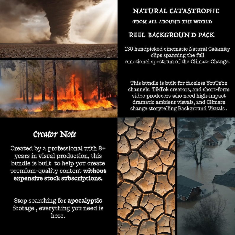 Natural Disaster Video Backgrounds for Faceless Reels Tiktok Youtube ...