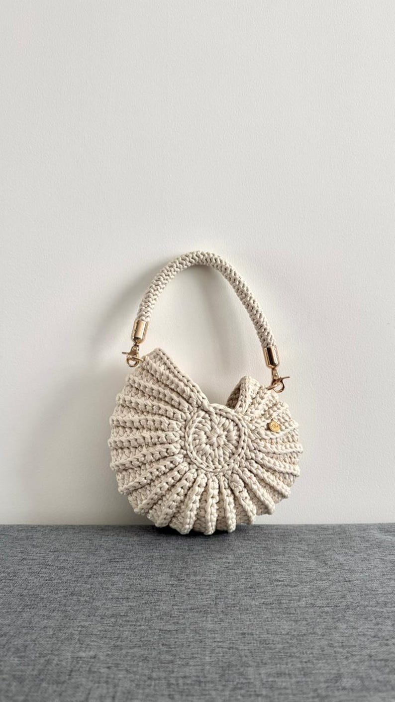 The Pearl Shell Bag | Handmade Crochet Bag | Pearl Ivory Shoulder Bag ...
