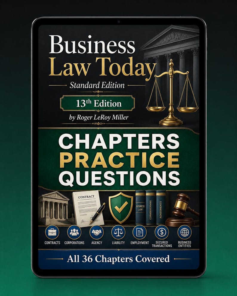 Business Law Today, 13e édition - LeRoy Miller - Questions sur la ...